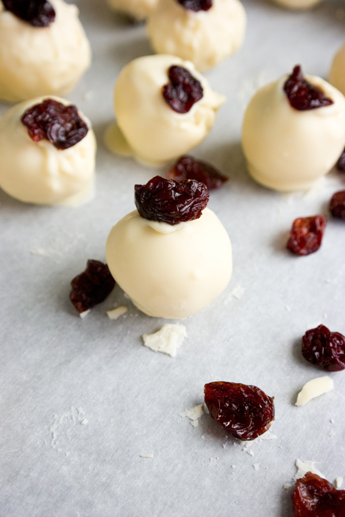 White Chocolate Cherry Truffles - The Sugar Coated Cottage