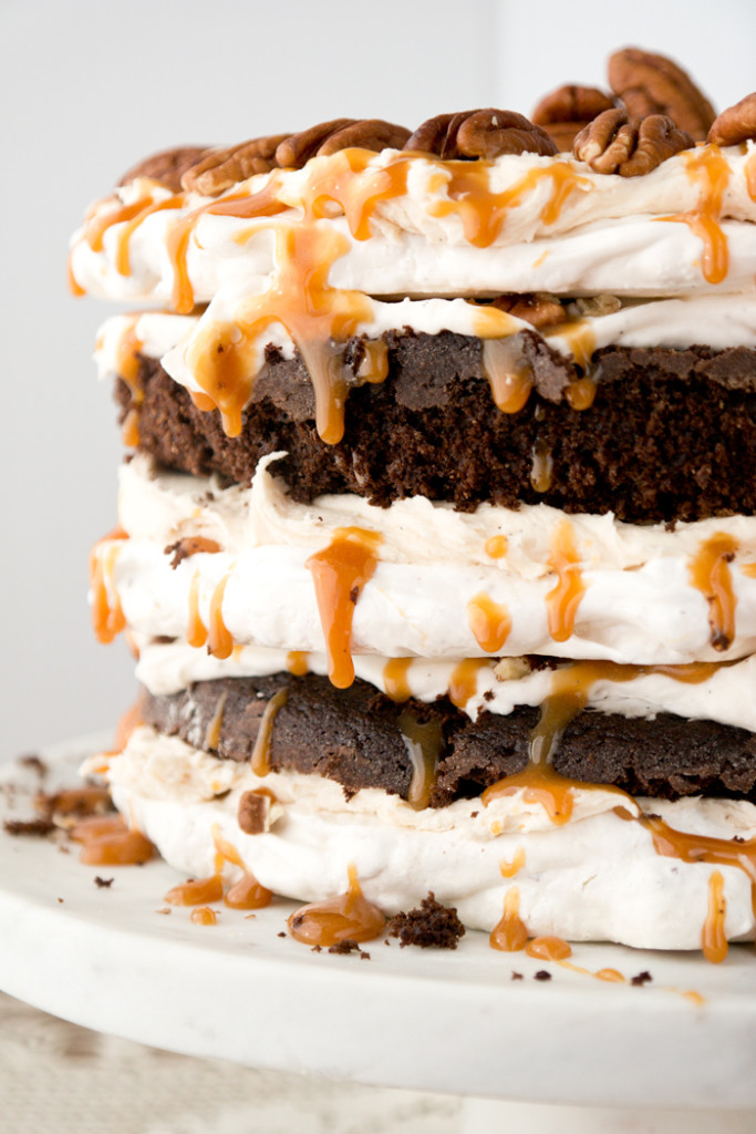 Butterscotch Pecan Dacquoise Cake - The Sugar Coated Cottage