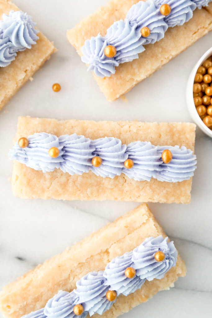 Buttercream Frosted Shortbread - The Sugar Coated Cottage