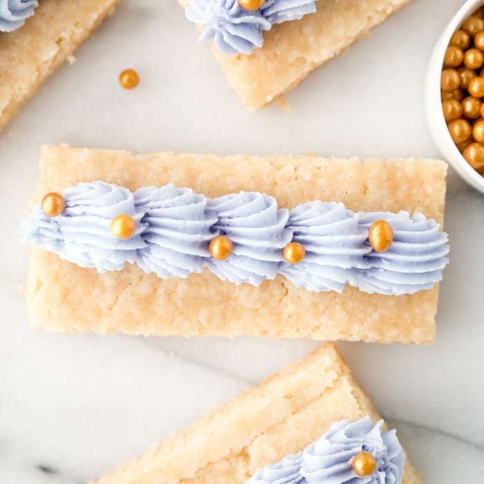 Buttercream Frosted Shortbread - The Sugar Coated Cottage